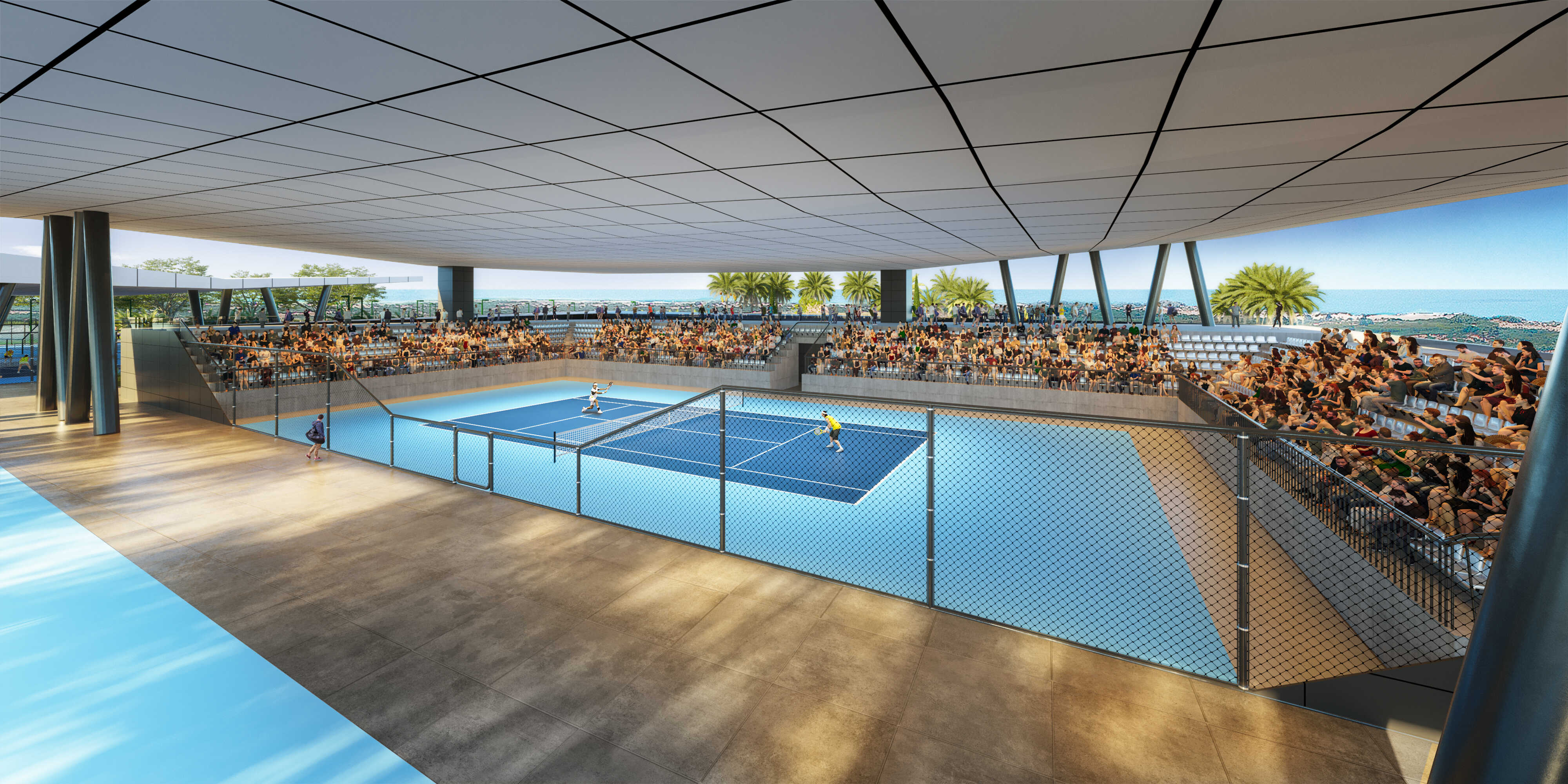Municipal tennis center
